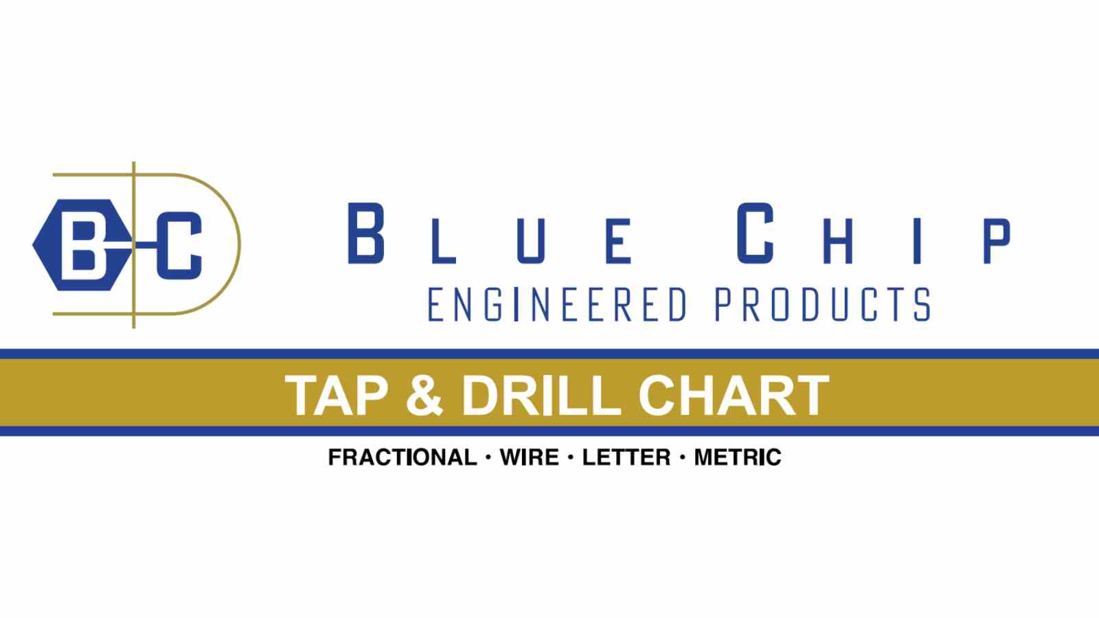 Free Tap & Drill Chart